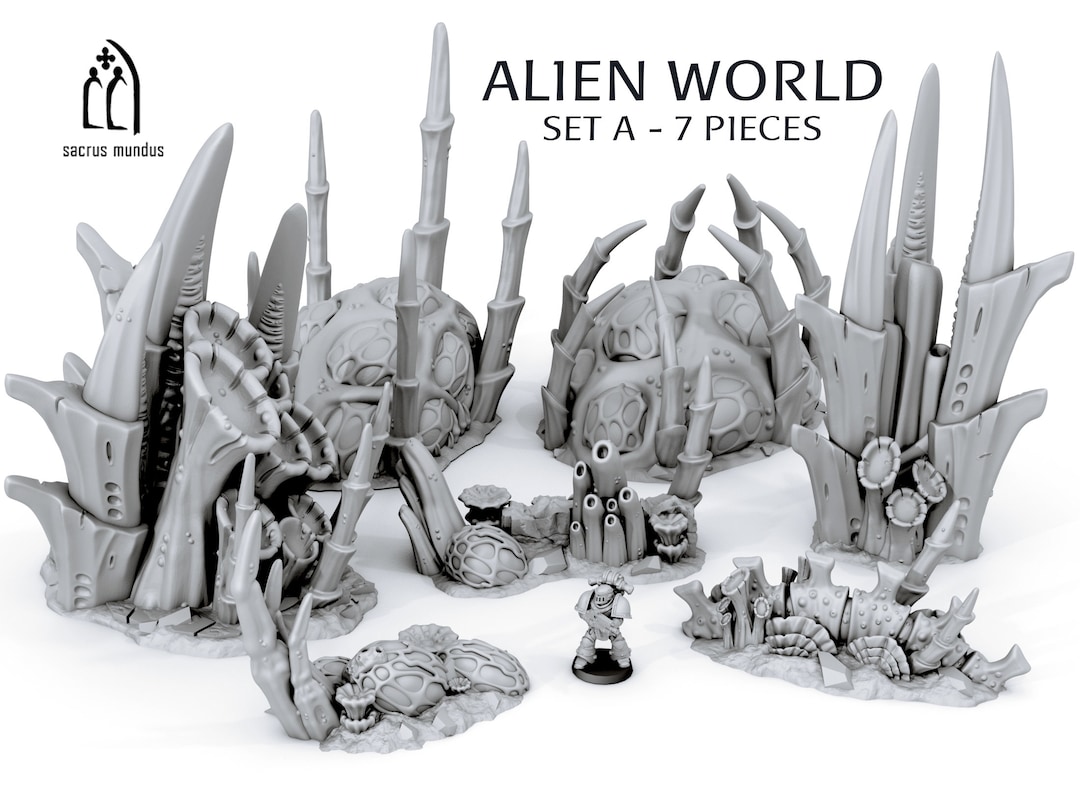 Sci Fi Alien World Scenery Terrain SET A for War Games 28/32mm - Etsy