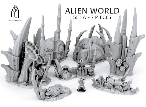 Sci Fi Alien World Scenery Terrain SET A for War Games - Etsy