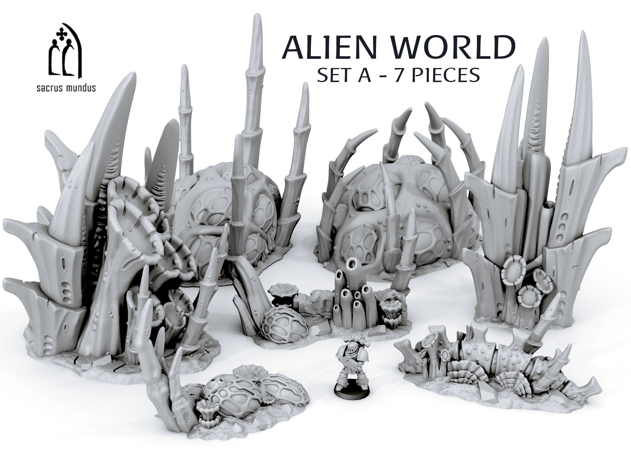 Sci Fi Alien World Scenery Terrain SET A for War Games - Etsy