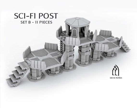 Modular Sci-fi Platform Post Scenery Terrain Set for War - Etsy