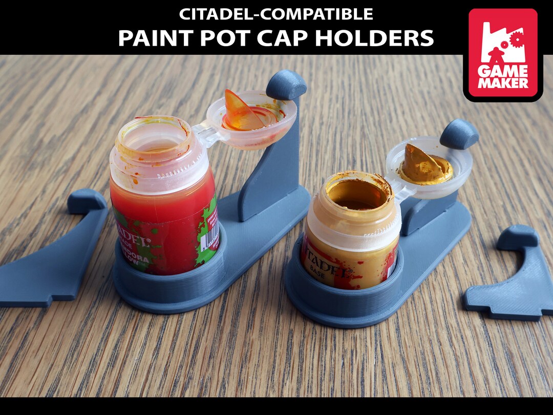 2x Citadel Compatible - Paint Pot Cap Holders - for Short and Tall Pots ...
