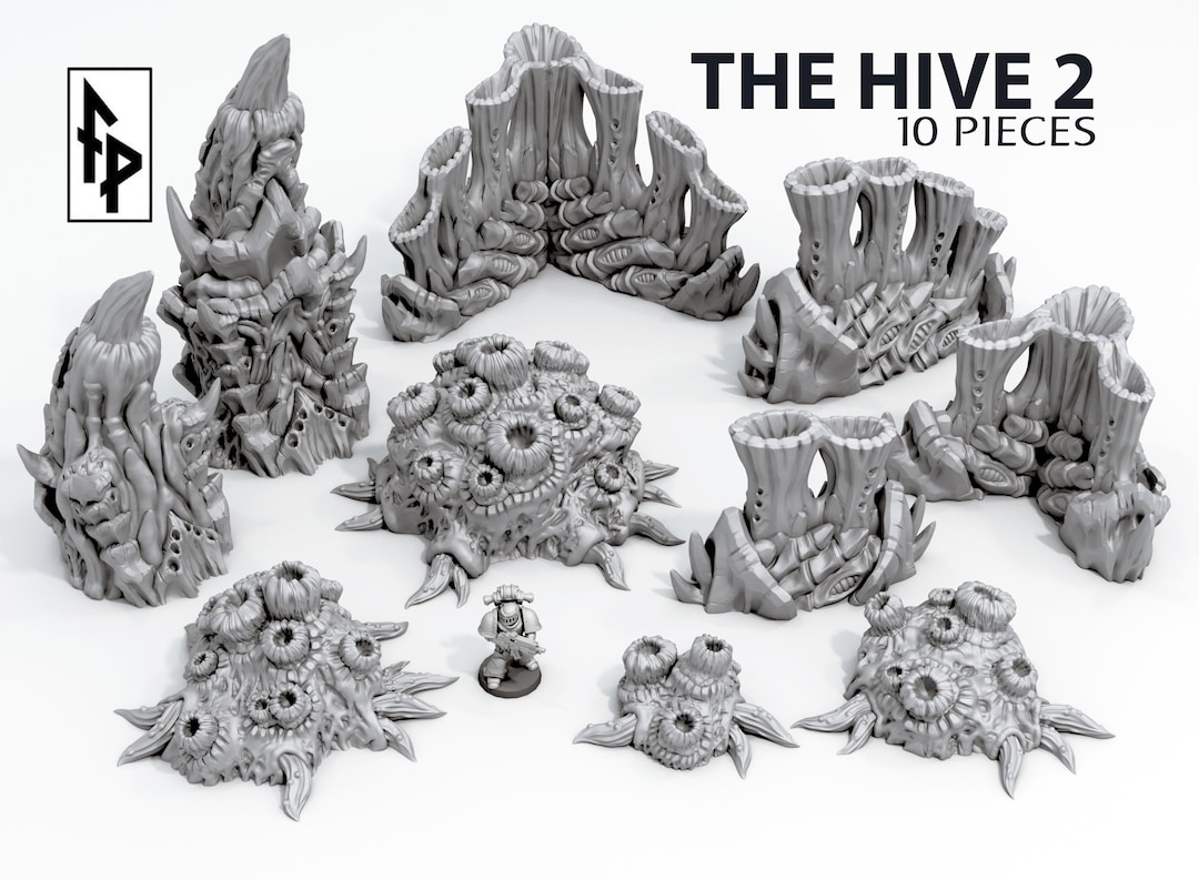 The Hive 2 Alien Scenery Terrain for War Games 28/32mm - Etsy