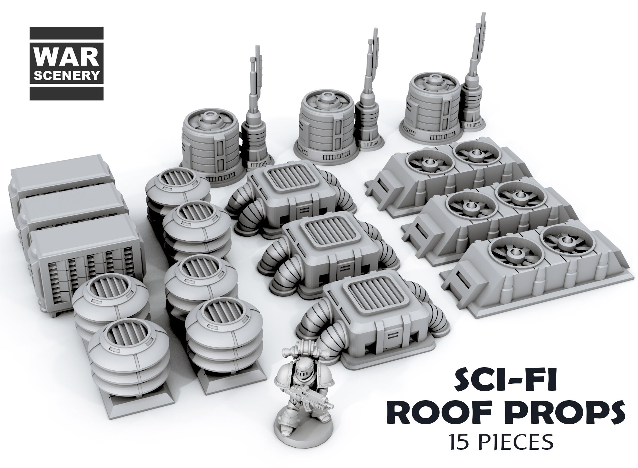 Sci-fi Roof Props Scenery Terrain Set for War Games - Etsy Australia
