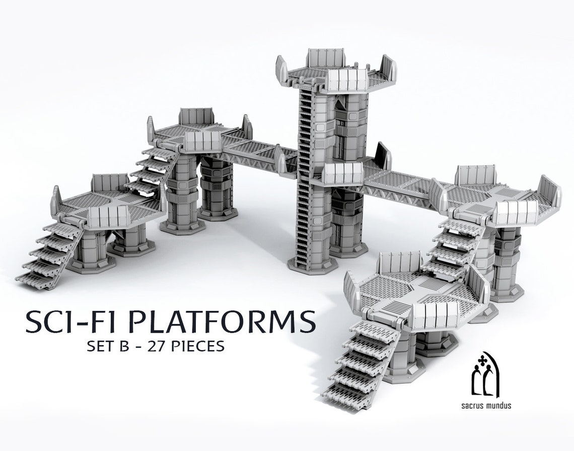 Large Modular Sci-fi Platforms Set B Scenery Terrain Set for - Etsy