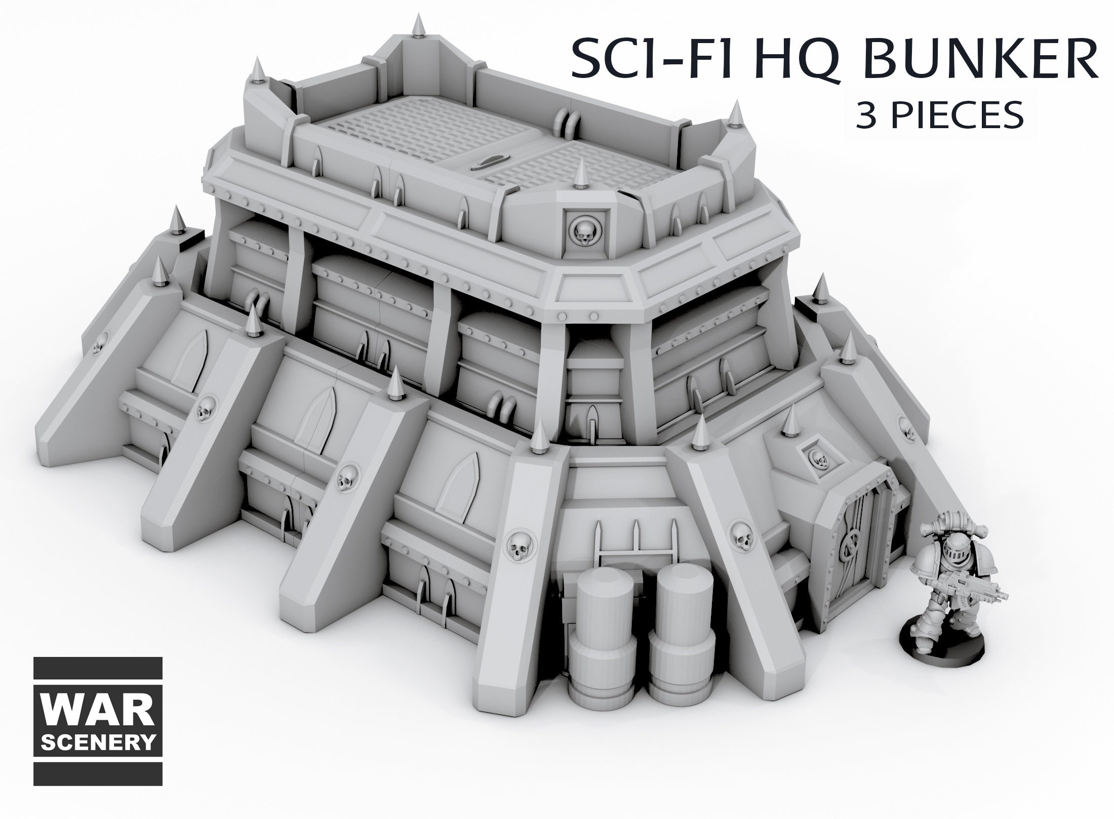 Sci Fi HQ Bunker Scenery Terrain for War Games 28mm/32mm - Etsy