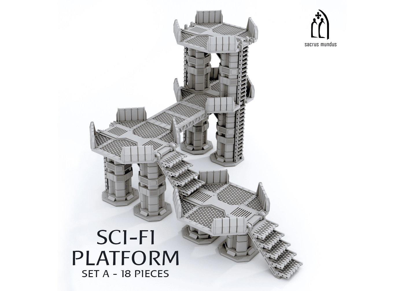 Large Modular Sci-fi Platforms Set A Scenery Terrain Set for - Etsy