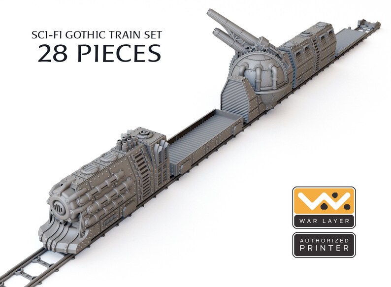 Gothic Sci-fi Train With Orbital Weapon Scenery Terrain for - Etsy