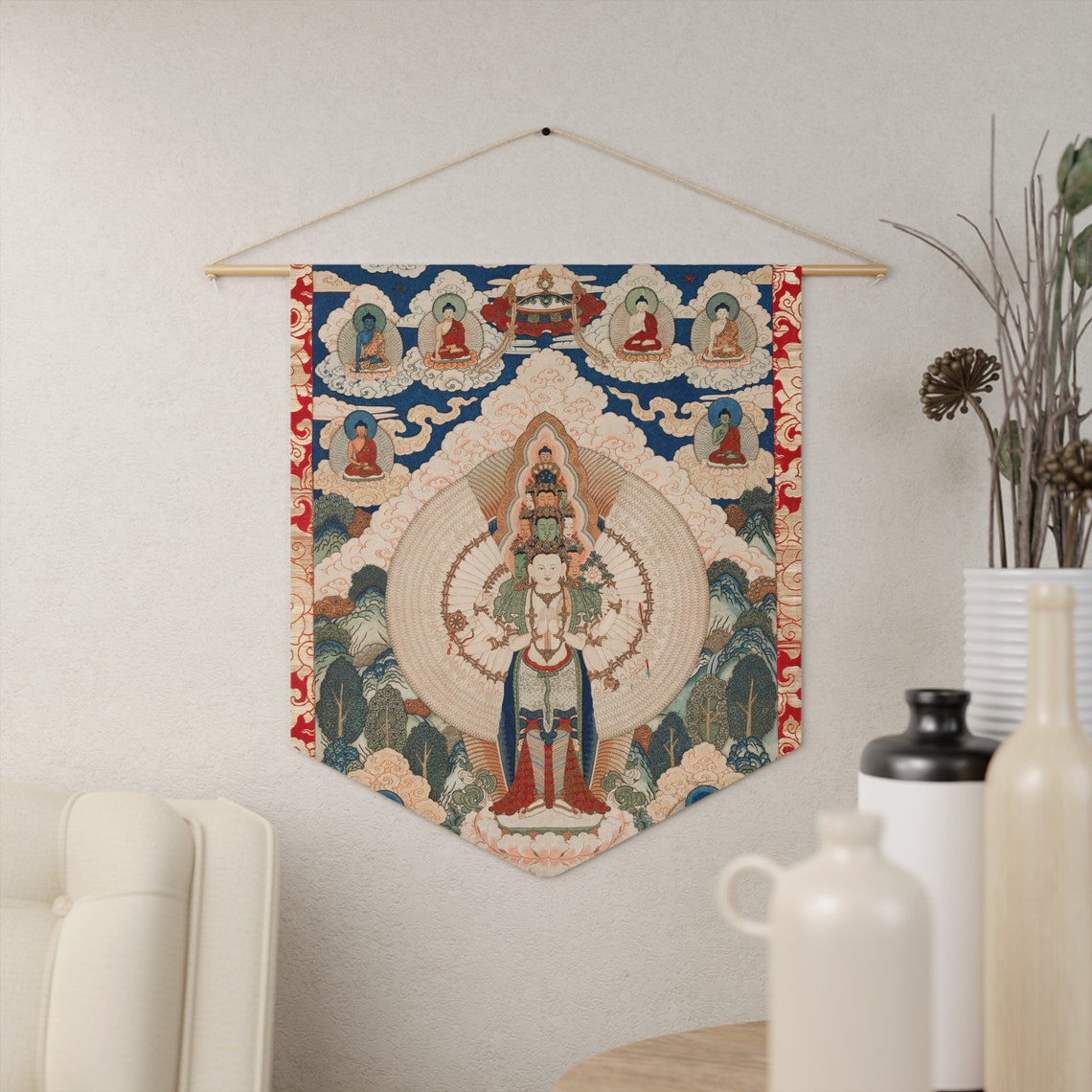 Buddhist Tapestry, Buddhist Art, Hippie Decor, Vintage Tapestry, Buddha ...