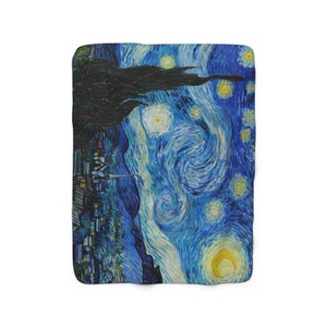 Starry Night Blanket, Van Gogh Blanket, Art Throw Blanket, Starry Night ...