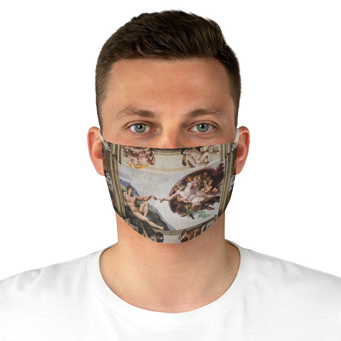 The Creation of Adam Mask Michelangelo Mask Hand Face Mask | Etsy