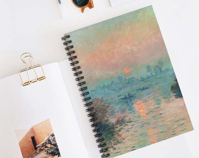 Monet Notebook Claude Monet Ocean Notebook Sunset Notebook | Etsy