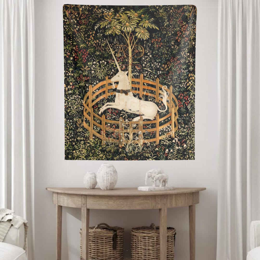 Unicorn Tapestry, Medieval Tapestry, Unicorn in Captivity, Mythology ...