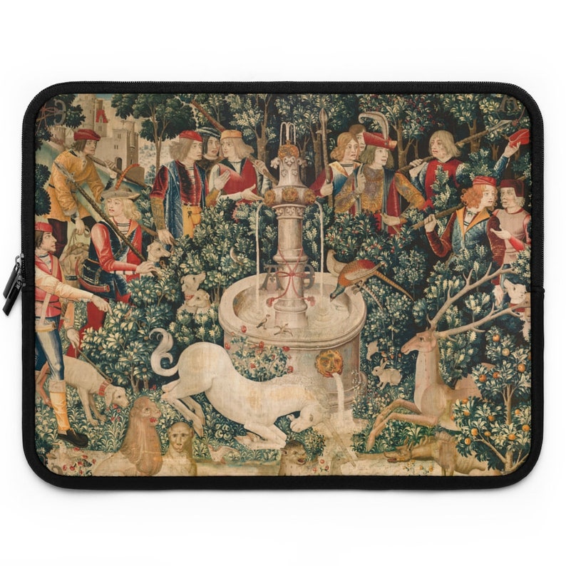 Unicorn Laptop Sleeve, Renaissance Laptop Case, Black Macbook, Art ...