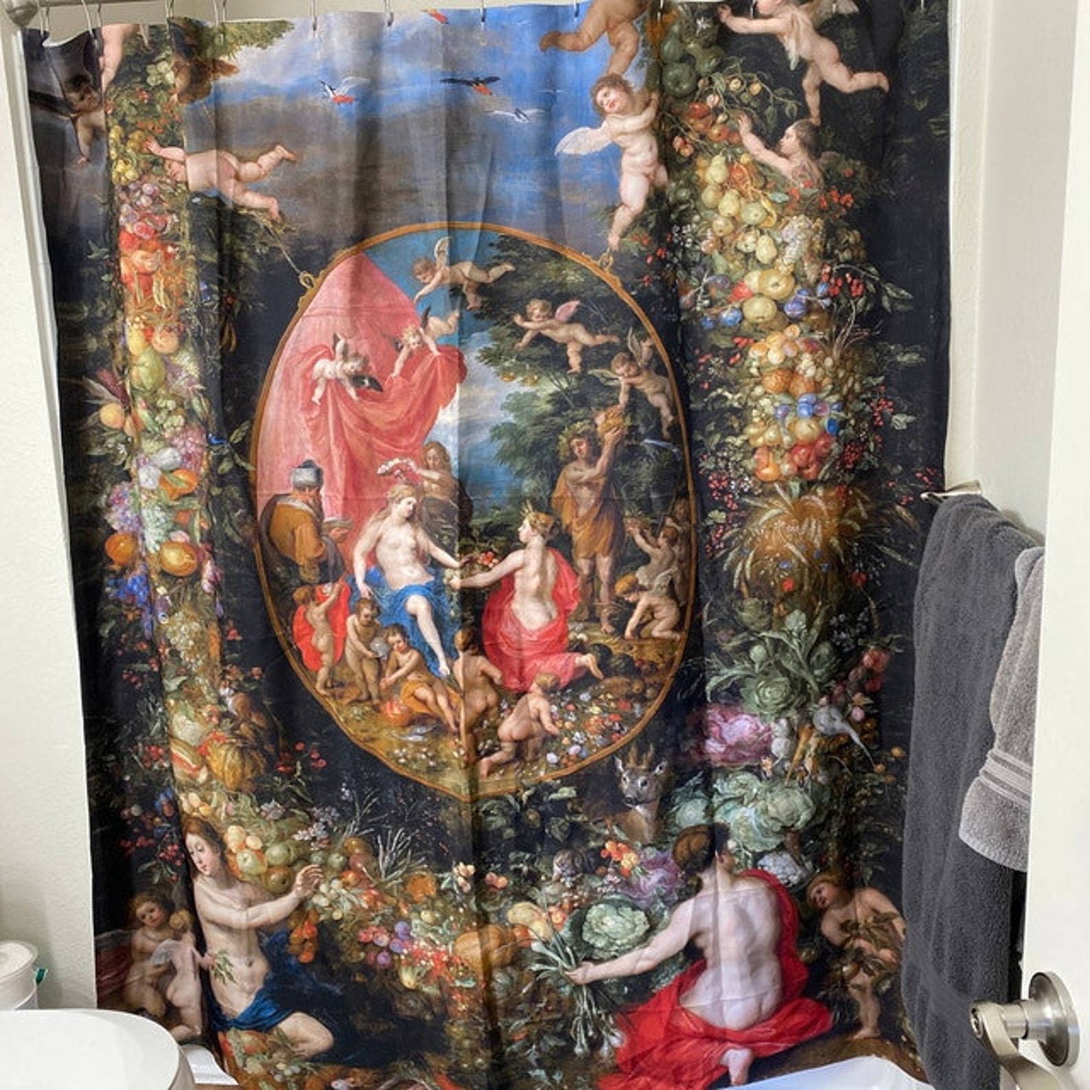 Gothic Shower Curtain Vintage Gothic Fine Art Curtain Angel - Etsy