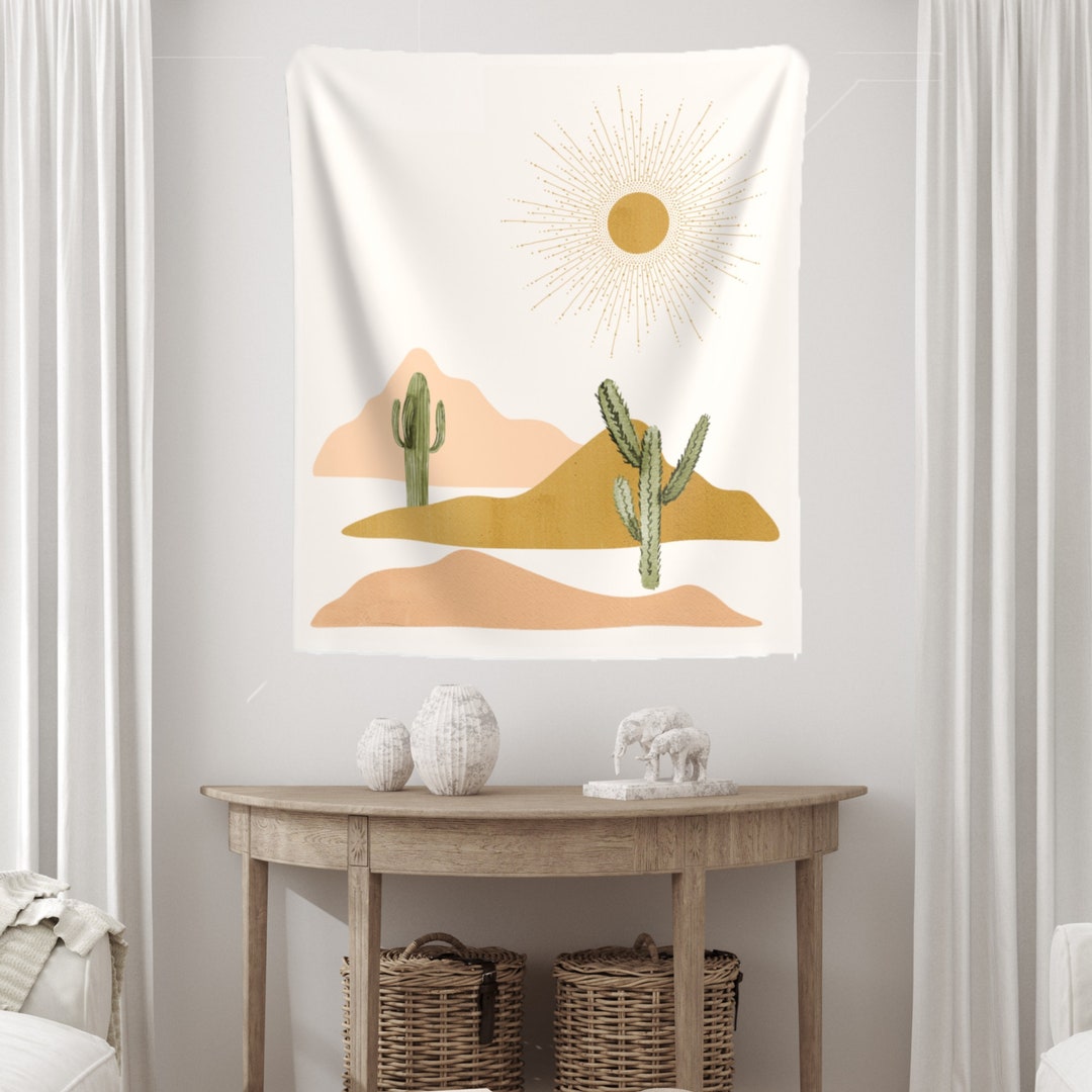 Boho Tapestry, Cactus Tapestry, Desert Tapestry, Boho Wall Hanging ...