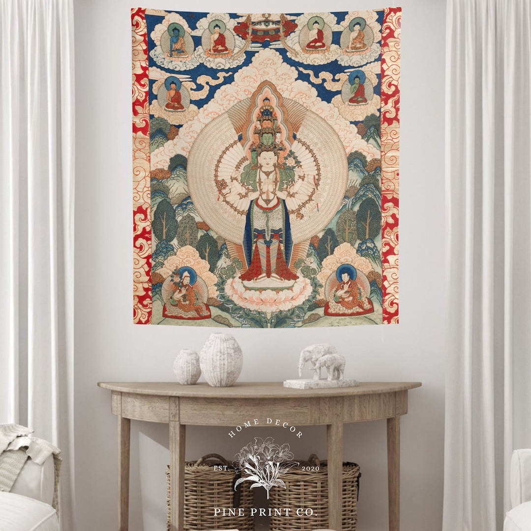 Buddhist Tapestry, Buddhist Art, Boho Tapestry, Vintage Tapestry ...