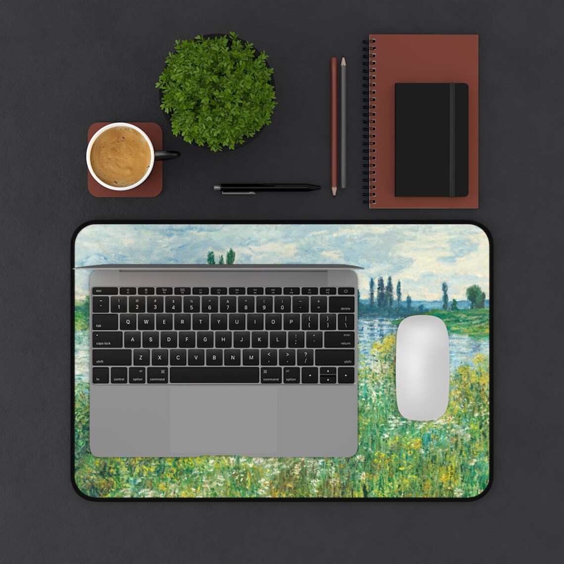 Nature Desk Mat Green Desk Mat Monet Mousepad Claude Monet - Etsy