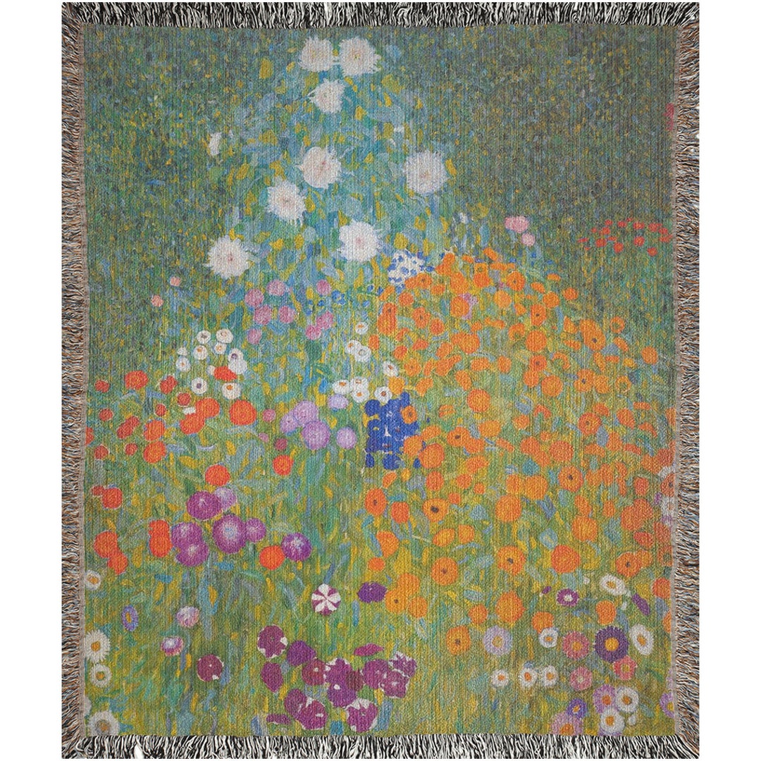 Plant Woven Blanket, Botanical Blanket, Cottagecore Decor, Klimt ...