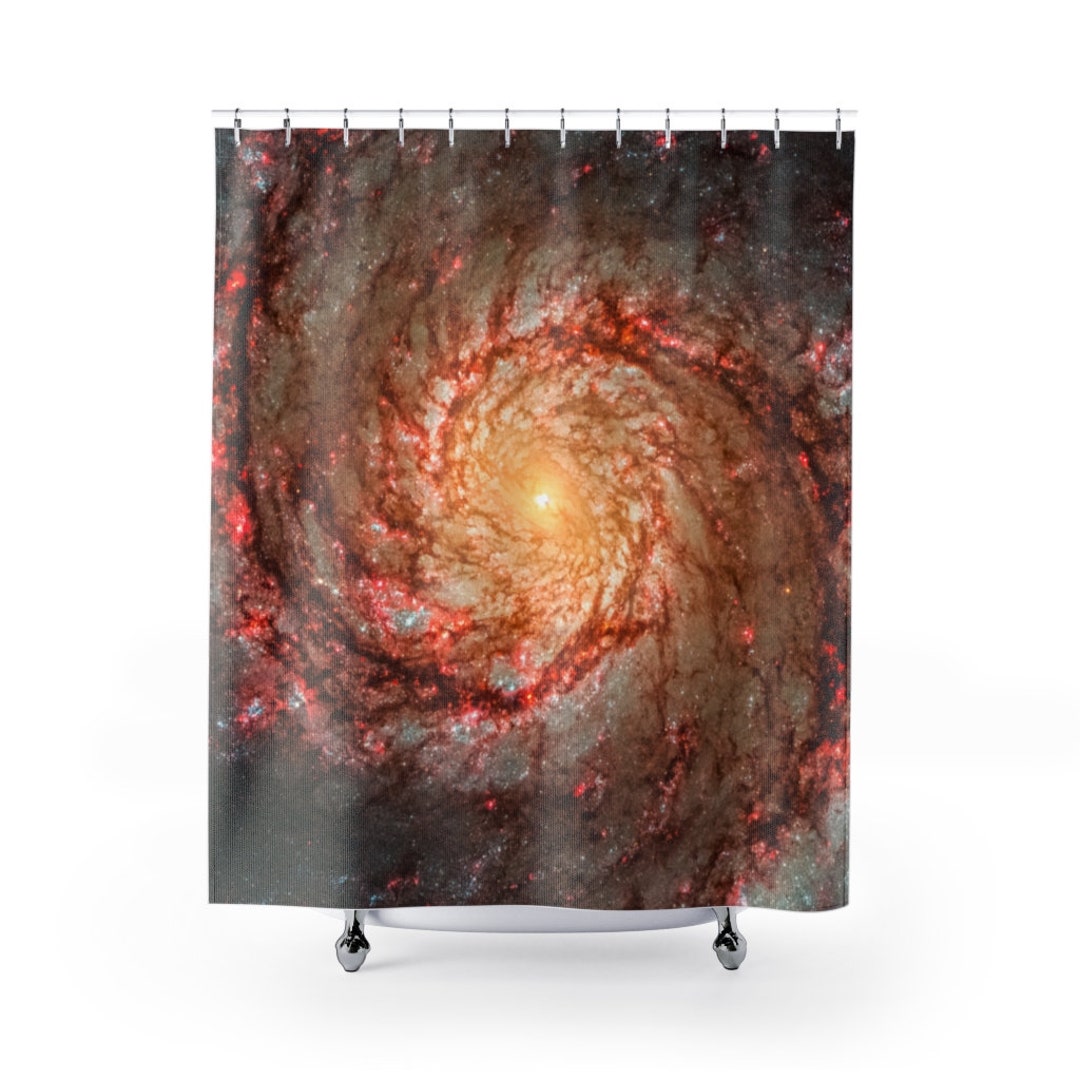 NASA Shower Curtain, Galaxy Shower, Galaxy Photo, Black Shower Curtain ...