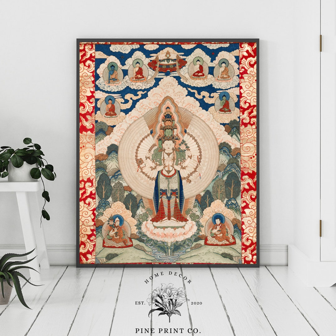 Buddha Print, Vintage Buddha, Buddhist Art, Chinese Print, Buddha ...