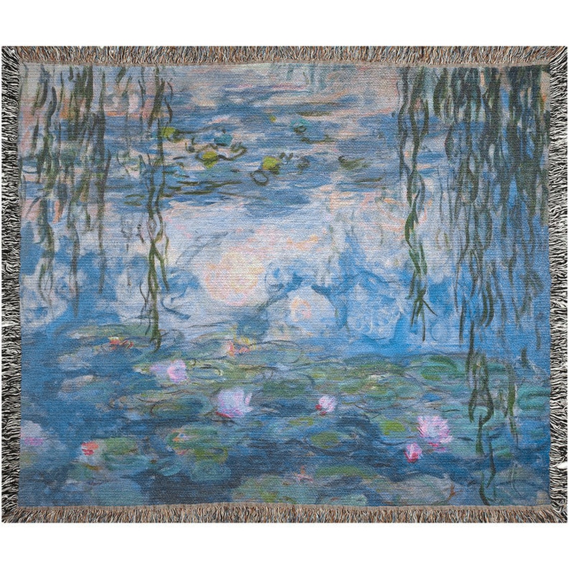 Claude Monet Blanket Woven Blanket Water Lilies Monet Fine - Etsy