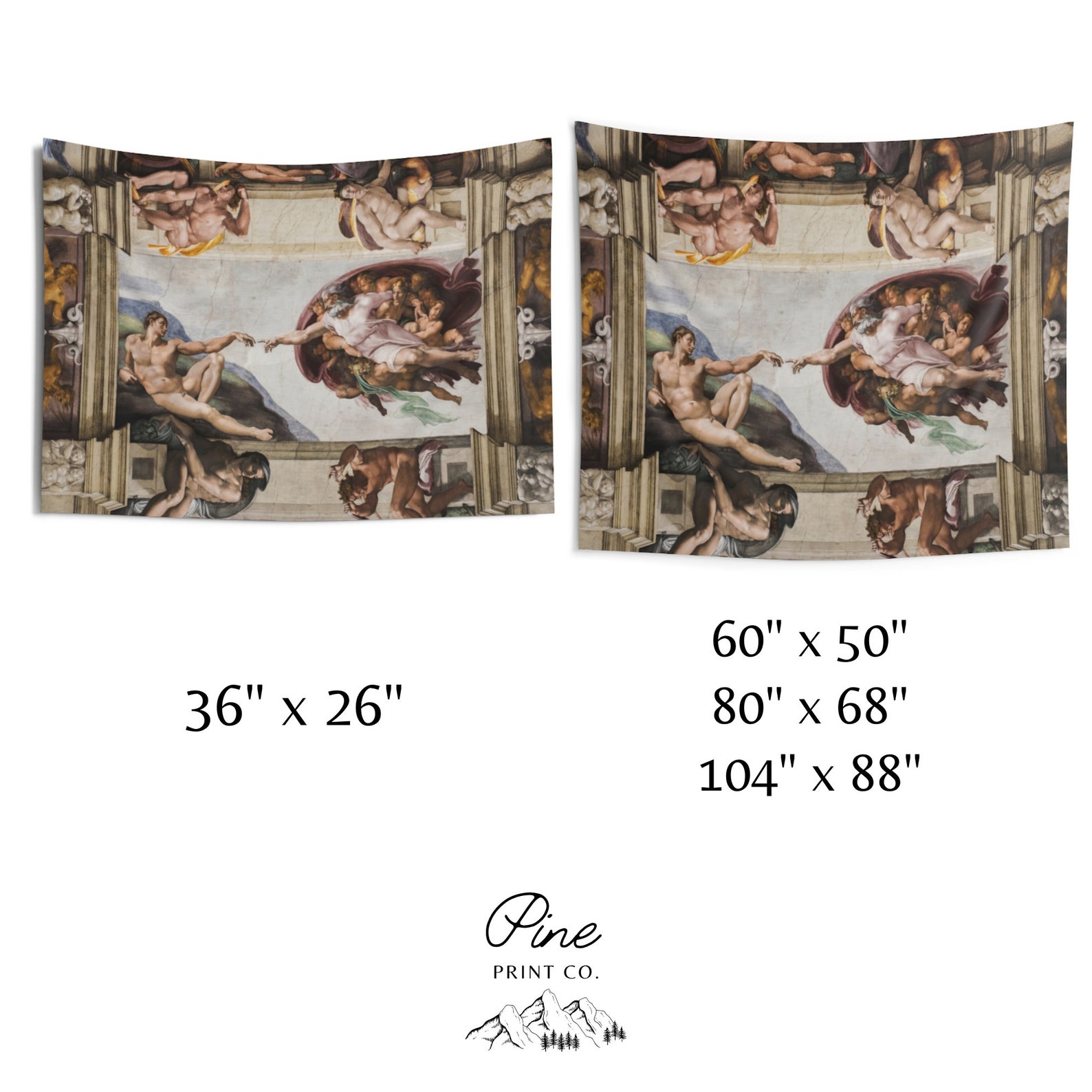 Creation of Adam Tapestry Michelangelo Tapestry Hand of God - Etsy