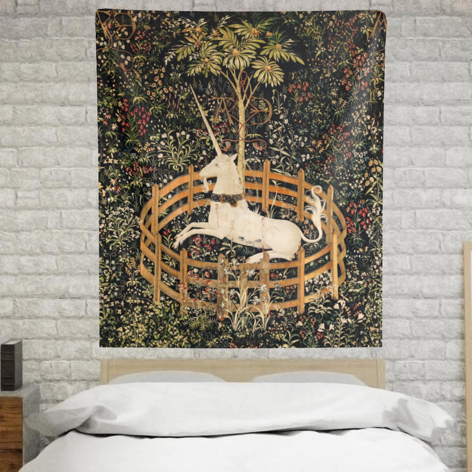 Unicorn Tapestry Medieval Tapestry Unicorn in Captivity - Etsy