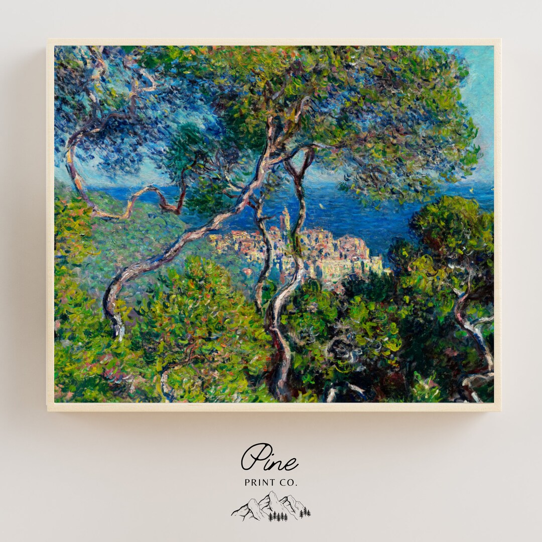 Monet Print, Claude Monet Art, Tree Painting, Bordighera Italy, Italy ...