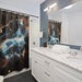 NASA Shower Curtain, Galaxy Shower, Nebula Photo, Black Shower Curtain ...