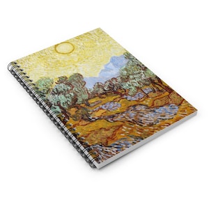 Van Gogh Notebook, Spiral Notebook, Sun Notebook, Olive Trees, Nature ...