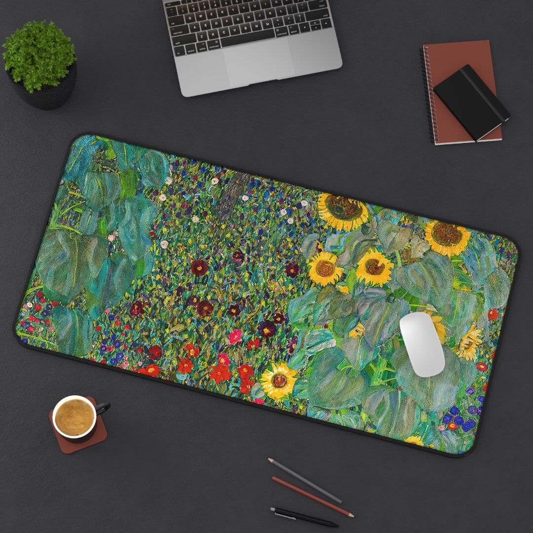 Gustav Klimt, Nature Desk Mat, Plant Desk Mat, Office Decor, Fine Art ...