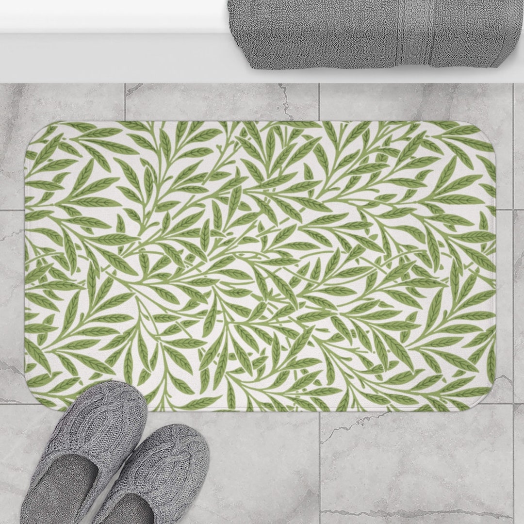 Green Bath Mat, Nature Bathroom, Green Bathroom, William Morris ...