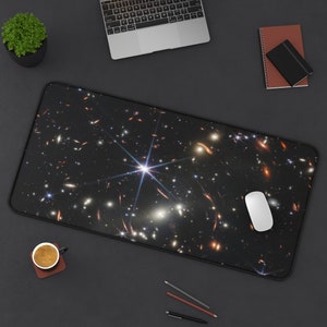 Space Desk Mat, NASA Decor, James Webb Telescope, Black Desk Mat, Space ...