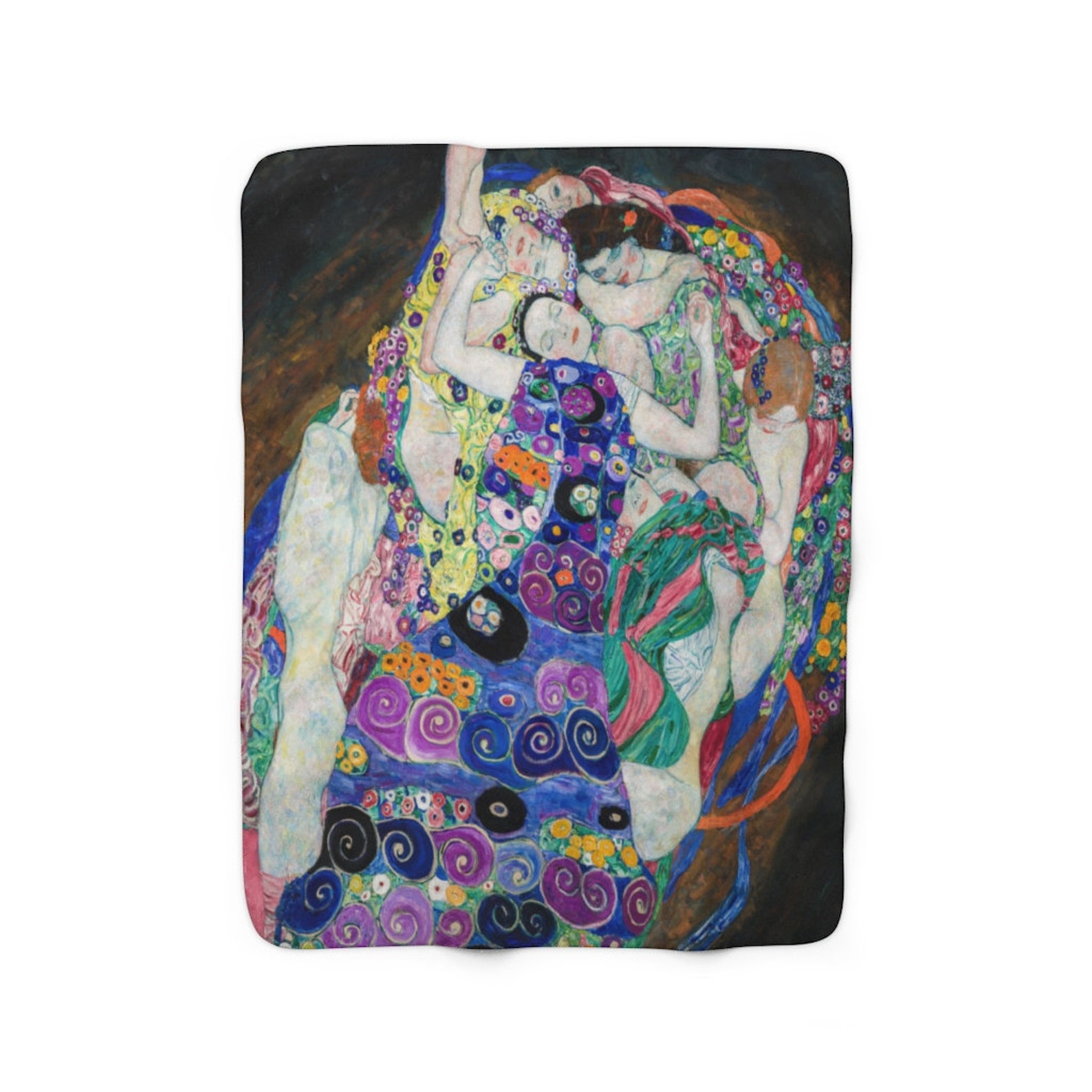Art Blanket Boho Blanket Gustav Klimt Klimt Blanket Purple - Etsy