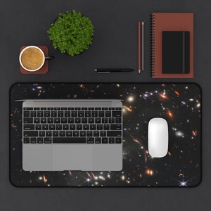 Space Desk Mat, NASA Decor, James Webb Telescope, Black Desk Mat, Space ...