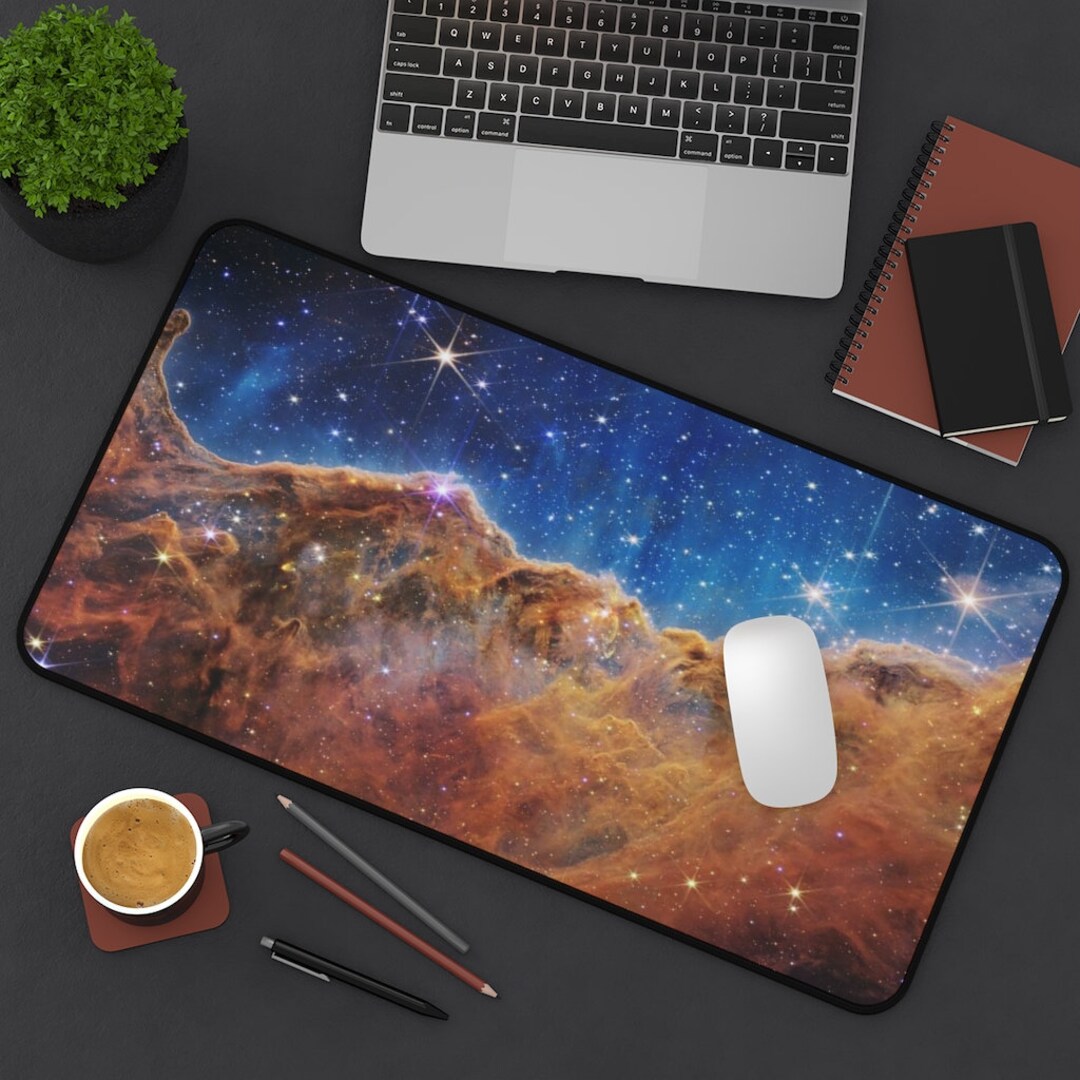 Space Desk Mat, NASA Decor, James Webb Telescope, Galaxy Desk Mat ...