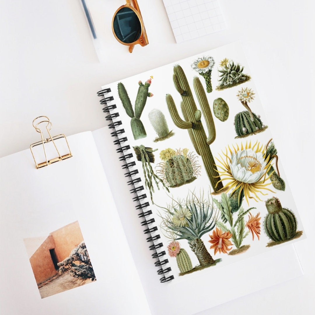 Desert Notebook, Spiral Notebook, Boho Notebook, Botanical Notebook ...
