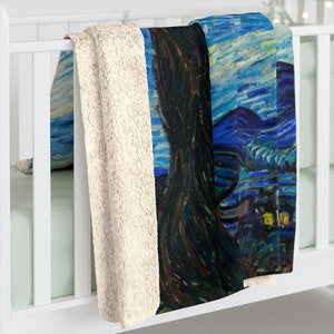 Starry Night Blanket, Van Gogh Blanket, Art Throw Blanket, Starry Night ...