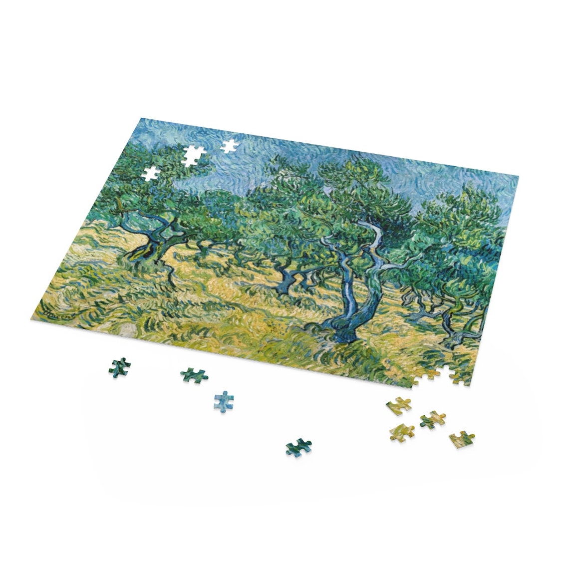 Van Gogh Puzzle, Jigsaw Puzzle, Olive Tree, Tree Puzzle, Painting ...