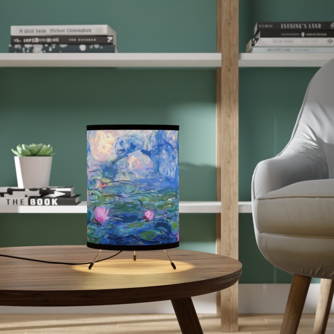 Water Lilies, Purple Lamp, Claude Monet, Tripod Lamp, Water Lily ...