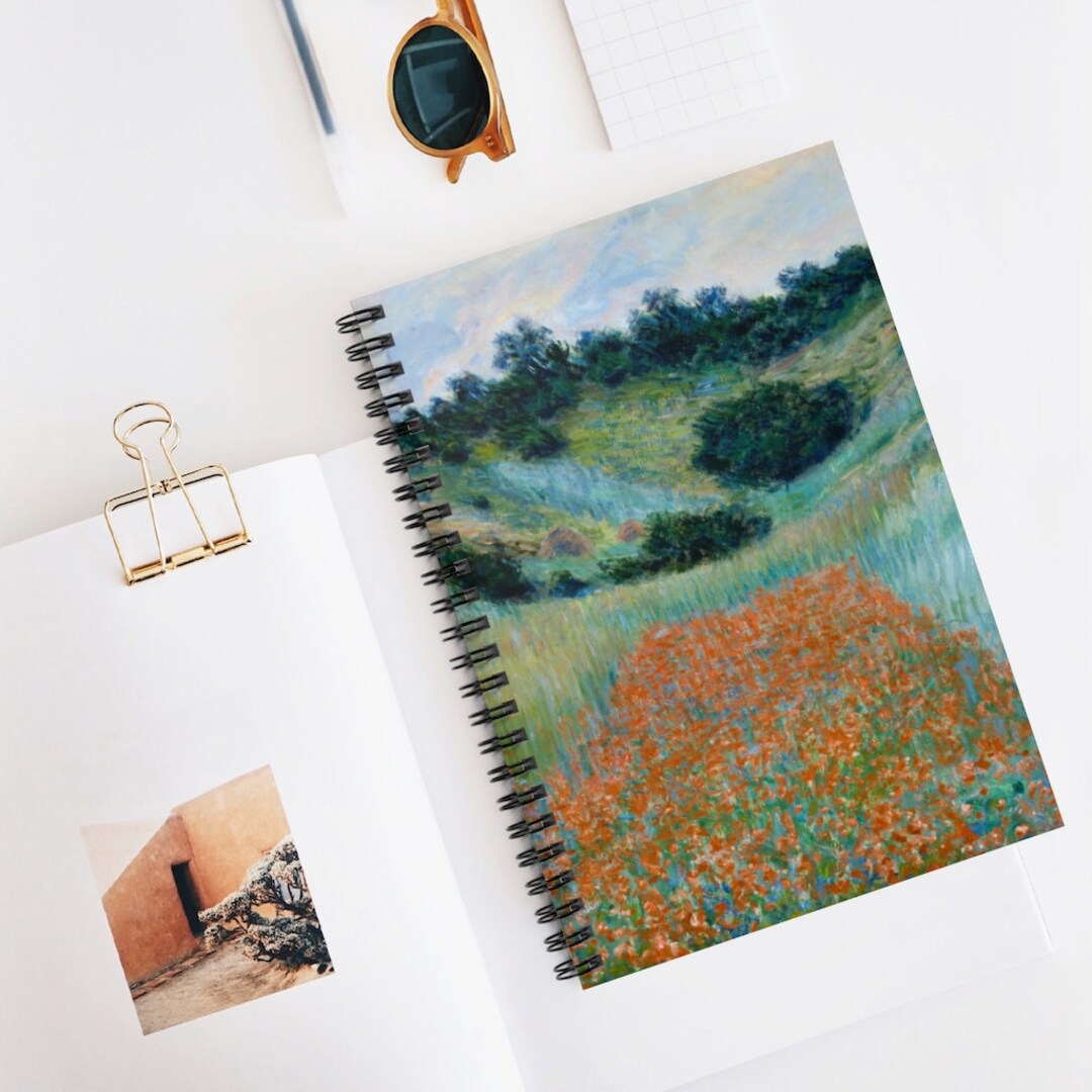 Monet Notebook, Spiral Notebook, Claude Monet, Poppies Painting, Monet ...