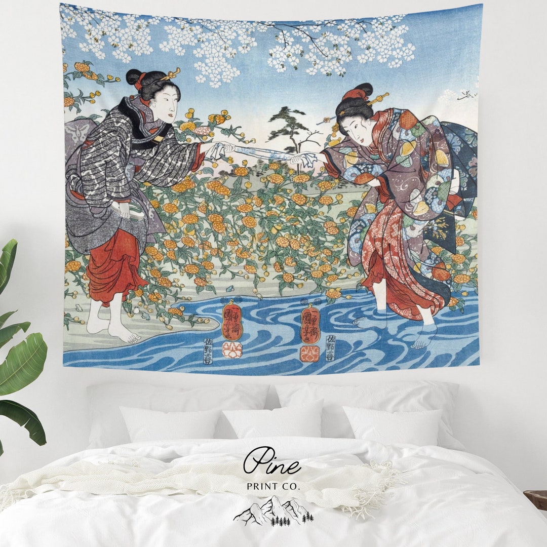 Japanese Tapestry, Vintage Japan, Asian Tapestry, Japanese Decor ...