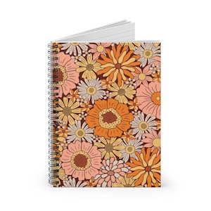 70s Notebook, Floral Notebok, 70s Journal, Retro Notebook, Retro ...