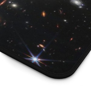 Space Desk Mat, NASA Decor, James Webb Telescope, Black Desk Mat, Space ...