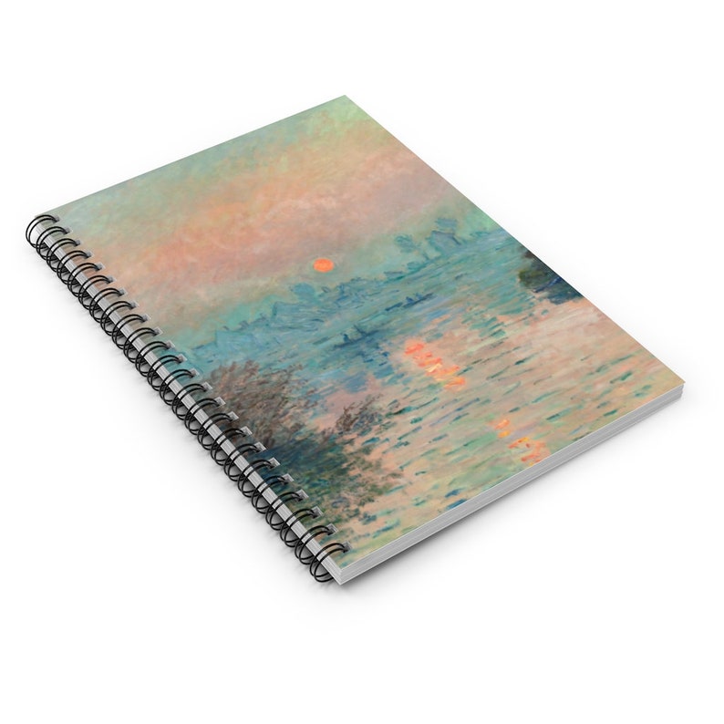 Monet Notebook Spiral Notebook Ocean Sunset Sunset - Etsy