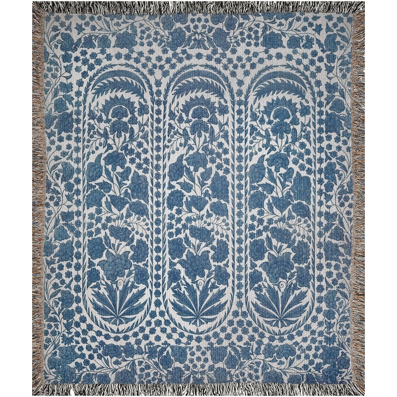 Blue Pattern Throw Blanket - Etsy