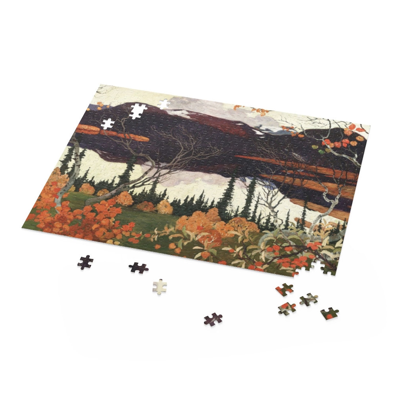 Autumn Puzzle Fall Puzzle Mountain Puzzle Art Puzzle - Etsy
