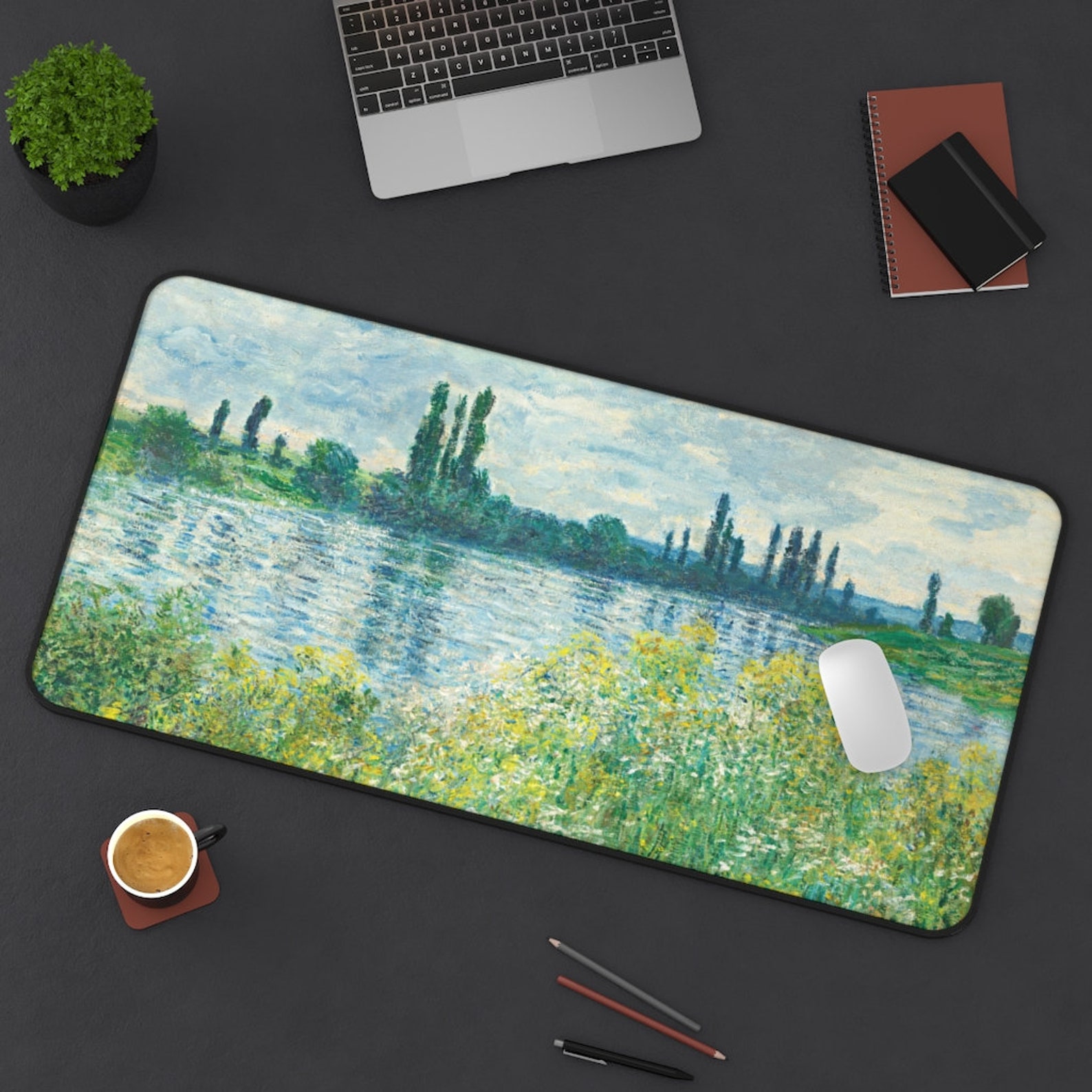 Nature Desk Mat Green Desk Mat Monet Mousepad Claude Monet | Etsy
