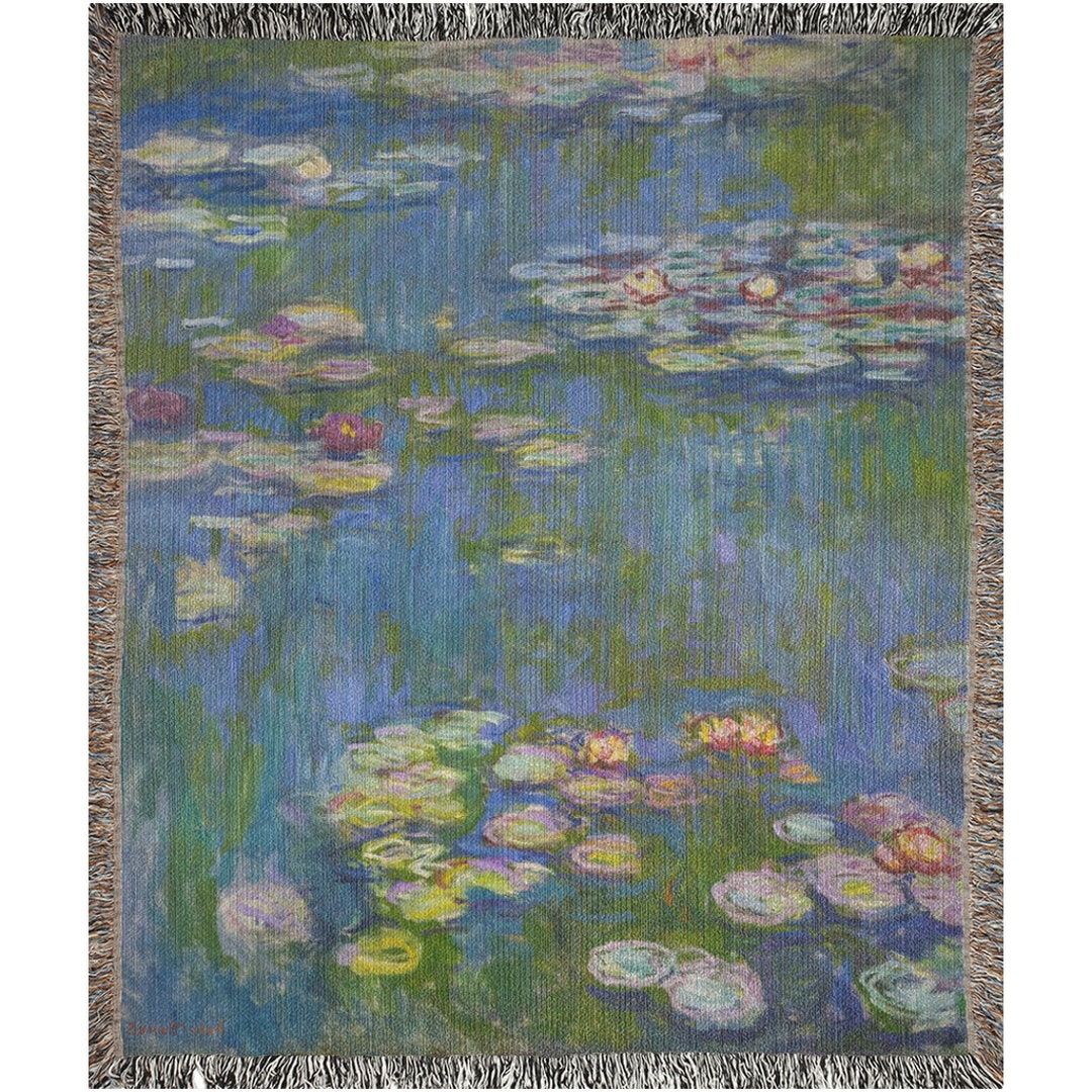 Monet Blanket, Woven Blanket, Water Lilies, Claude Monet, Monet Bedding ...