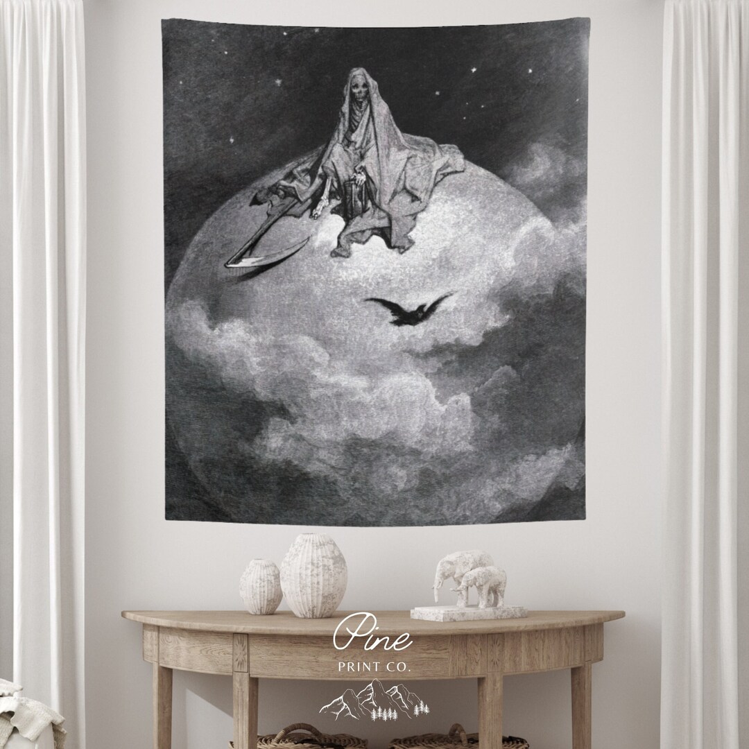 Death Tapestry, Gothic Tapestry, Halloween Tapestry, Gustave Dore ...